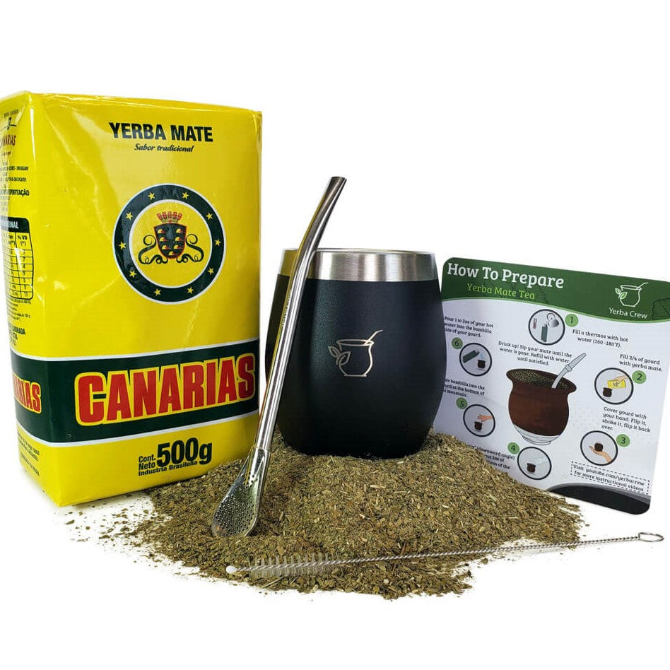 Condor Black gourd and Canarias 1 lb yerba mate bundle - Yerba Crew