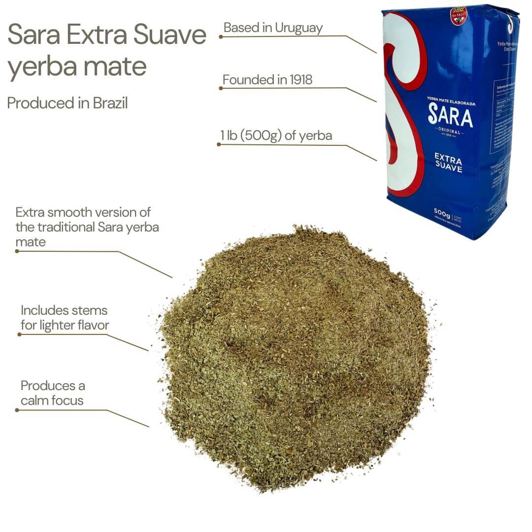 Sara Extra Suave yerba mate 1 lb (500g) - Yerba Crew